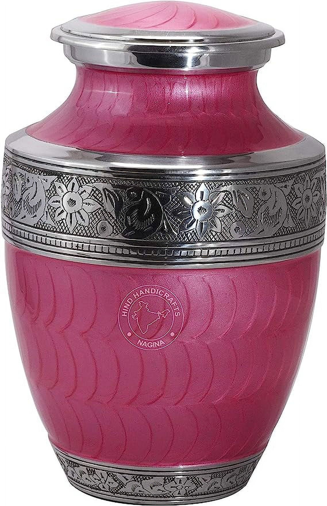 Silver Engraved Cremation Urn for Human Ashes Adult Funeral Urn ...