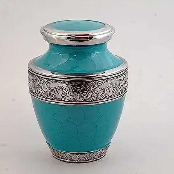 Silver Engraved Cremation Urn for Human Ashes Adult - Handcrafted ...
