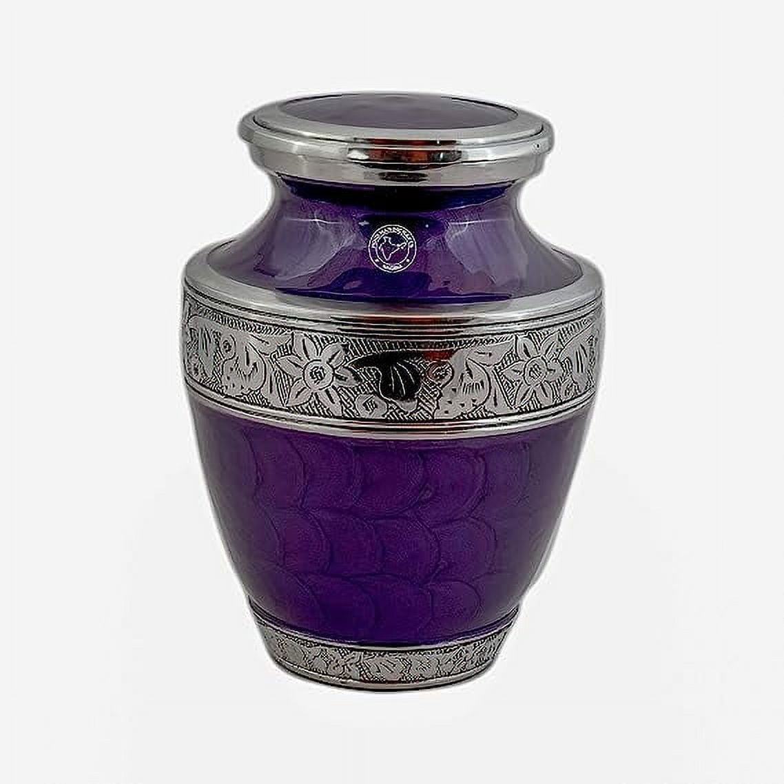 Silver Engraved Cremation Urn for Human Ashes Adult - Handcrafted ...
