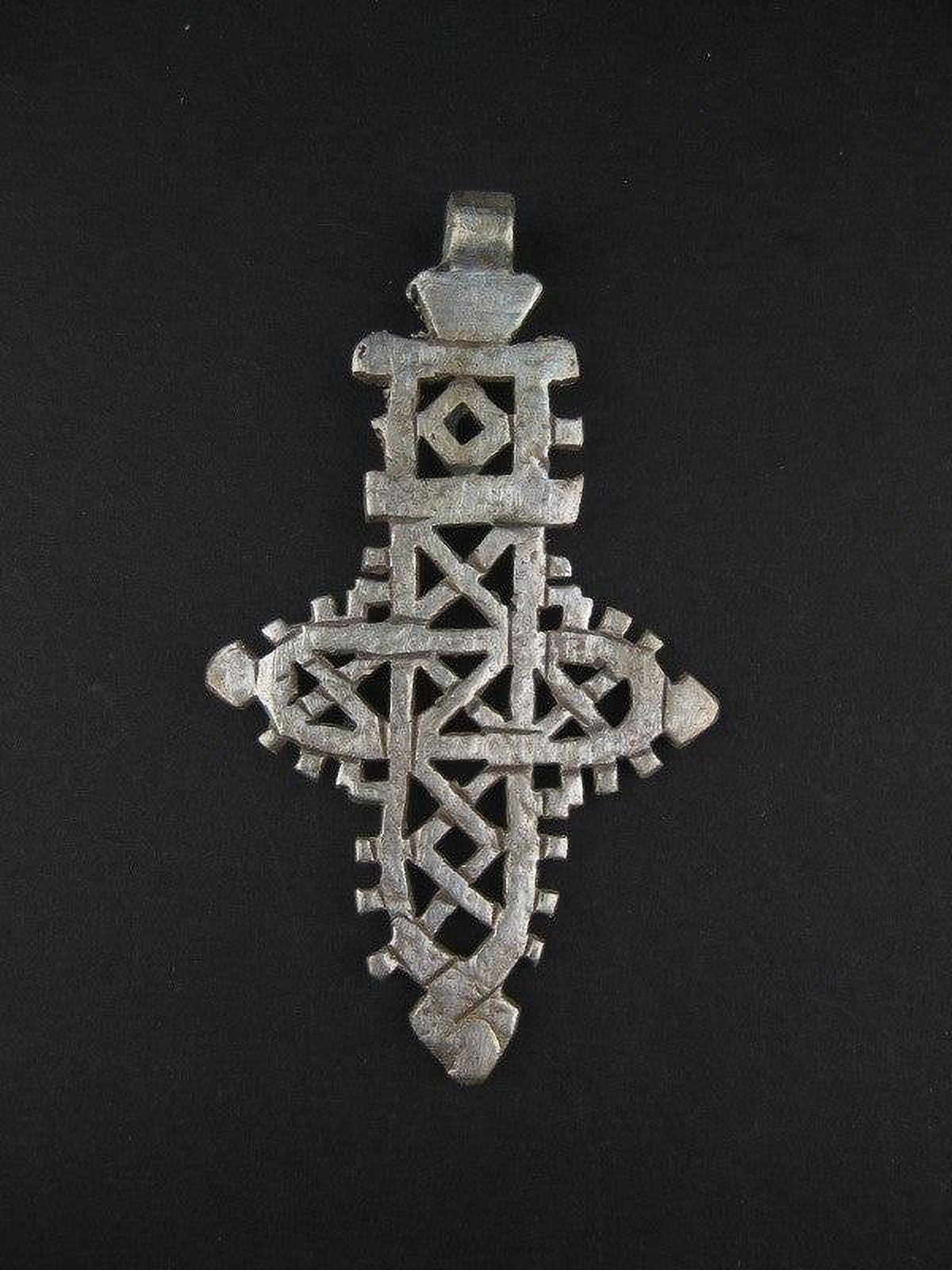 The Bead Chest Silver Ethiopian Coptic Cross Pendant, African ...