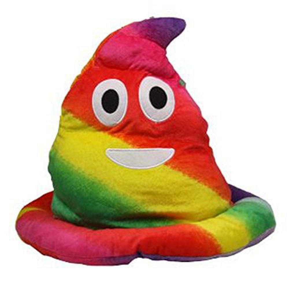 Silver Fever Plush Soft Animal Beanie Hat (Emoji Rainbow Poop ...