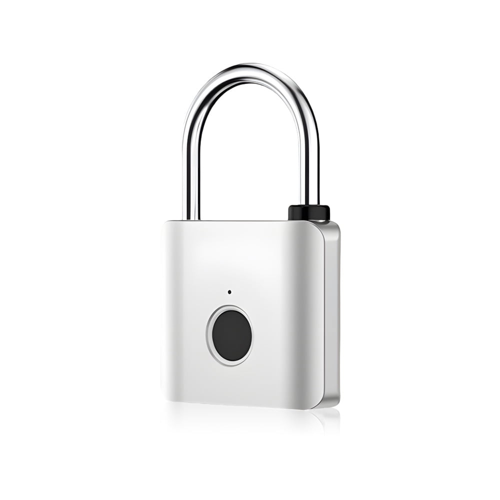 Silver,Fingerprint Padlock,Fingerprint Lock Box,Biometric Keyless ...