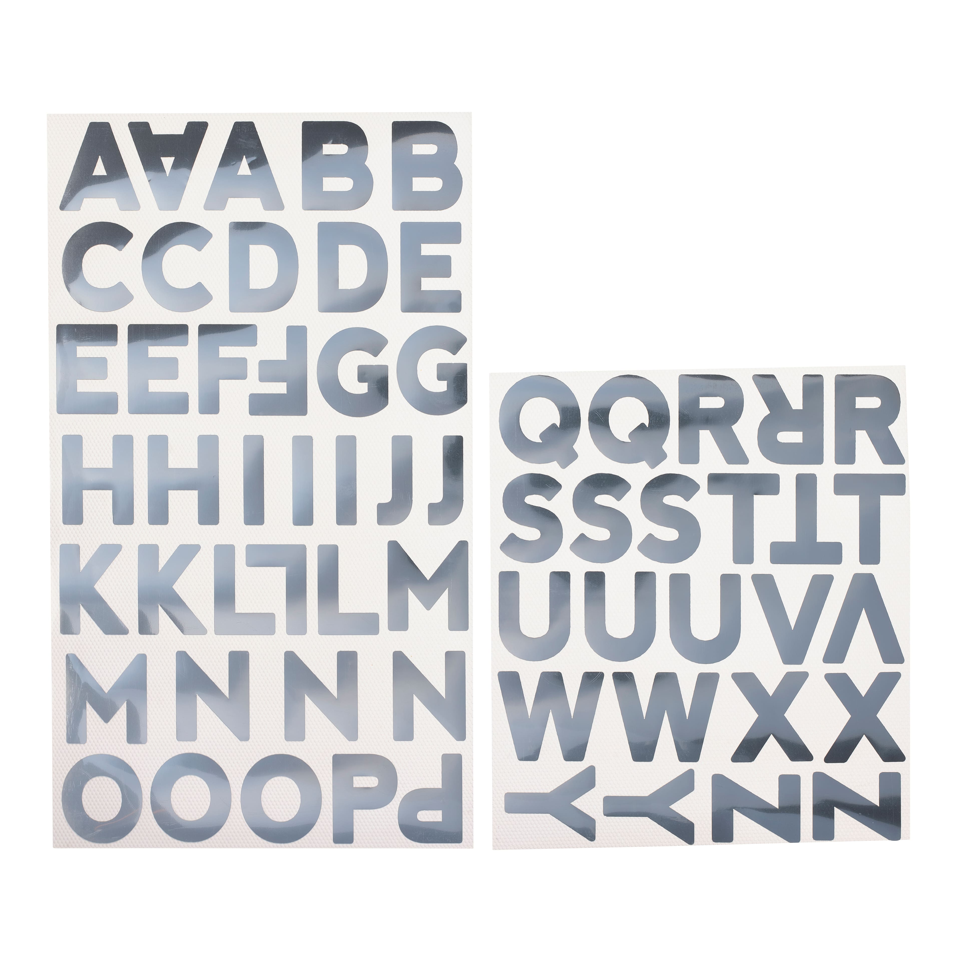 Silver Foil Block Alphabet Iron-On Transfers by Make Market® - Walmart.com
