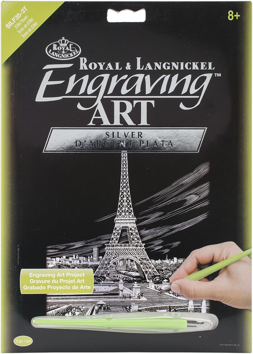 Silver Foil Engraving Art Kit 8"X10"-Eiffel Tower - Walmart.com