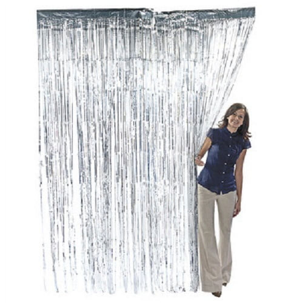 Silver Foil Fringe Door Curtain, 3ft x 8ft - Walmart.com