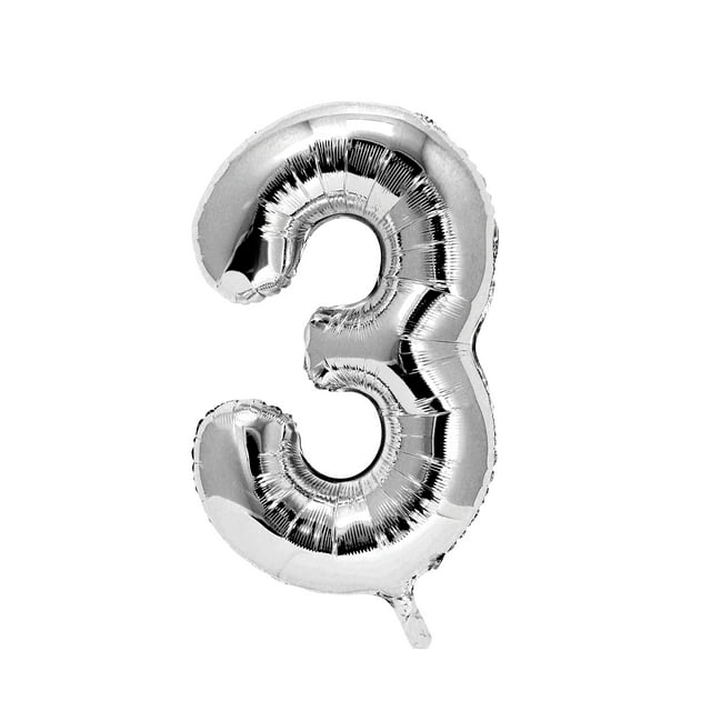 Individual Silver Foil Number Balloon by Celebrate It‚Ñ¢ - Walmart.com