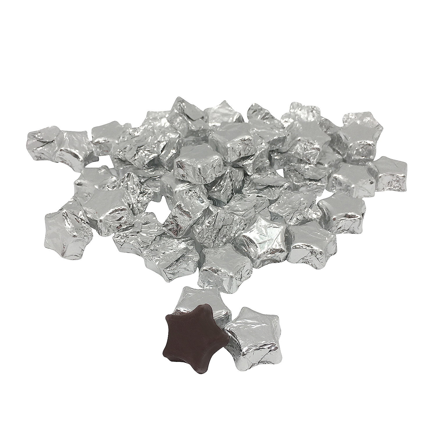 Silver Foil-Wrapped Chocolate Stars - 57 Pc. - Walmart.com