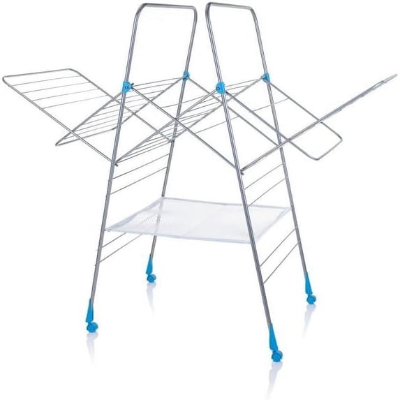 Silver Folding Clothes Drying Rack for Laundry Value Choice 82 Feet of ...