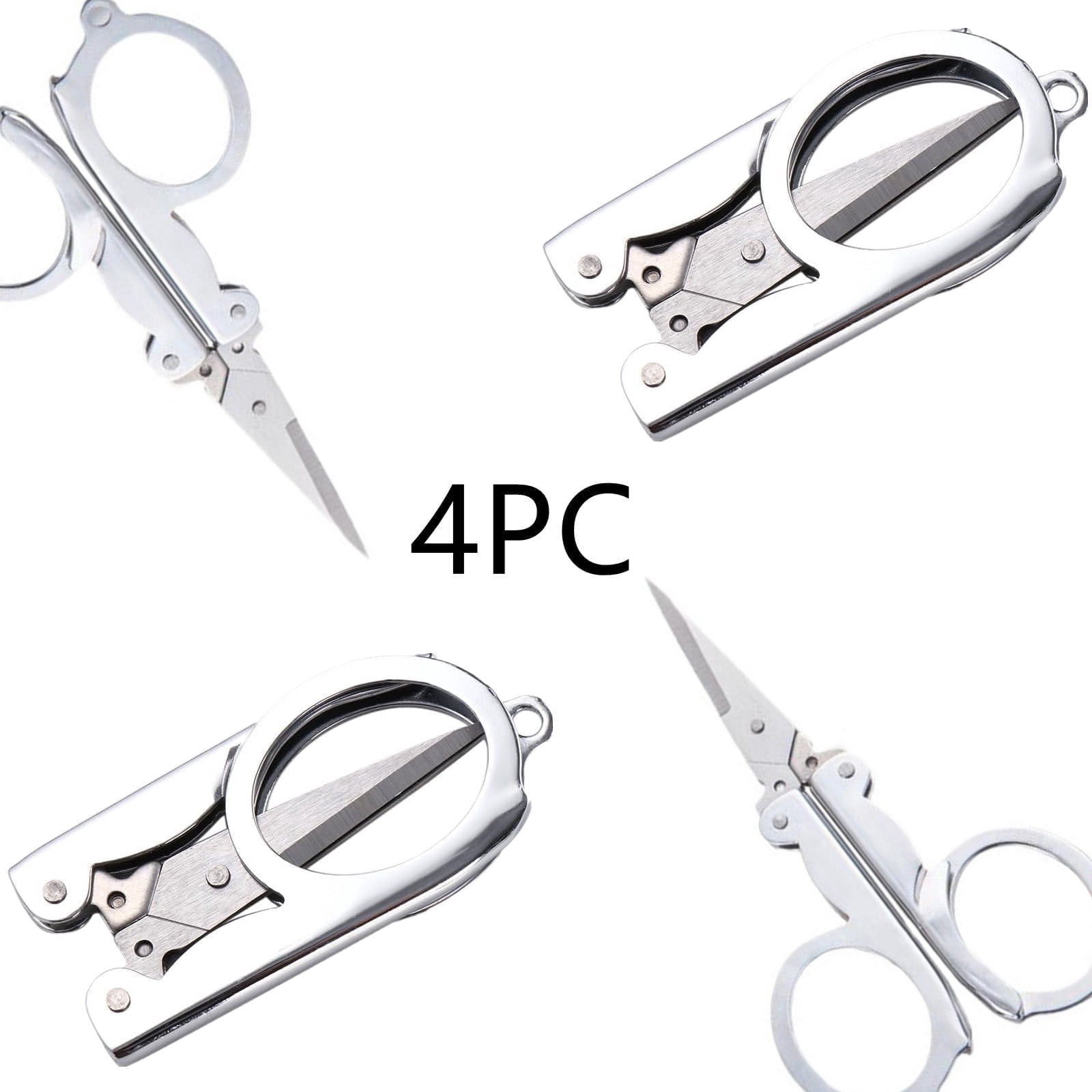 Kingfansion Silver Folding Scissors Small Travel Compact Mini ...