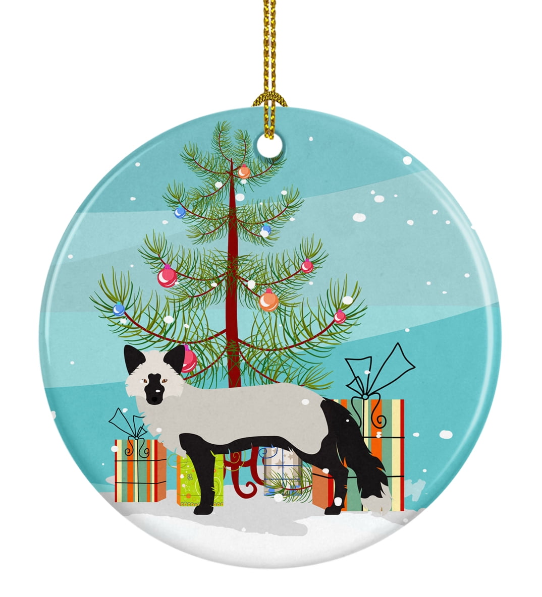 Silver Fox Christmas Ceramic Ornament - Walmart.com