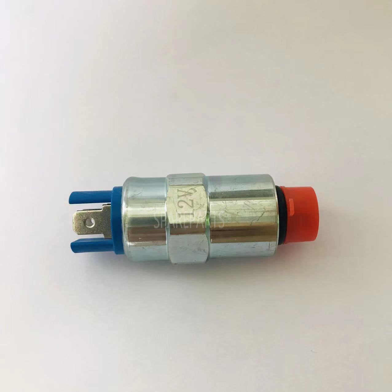 Silver-Fuel Shutoff Solenoid Valve 12V 26420472, For Perkins 1004 1104 ...