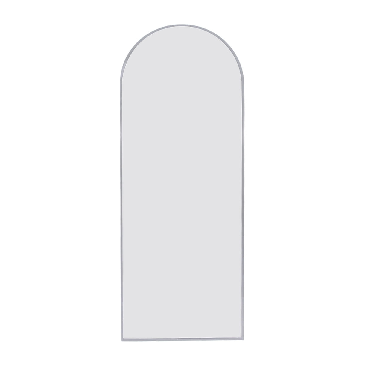 Silver Full Length Mirror with Sturdy Metal Arch Stand, Space-Saving ...