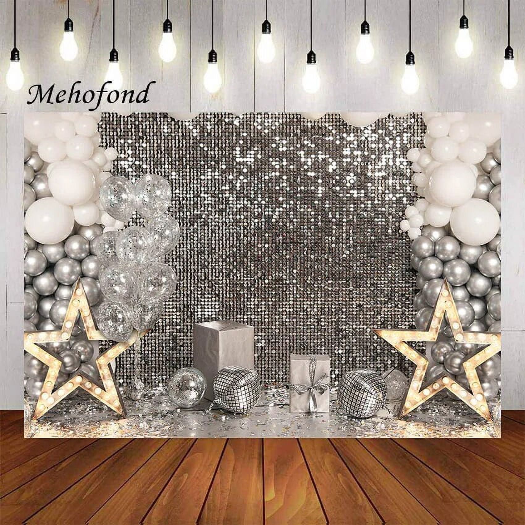 Silver Glitter Balloons Gift Girls Birthday Party Cake Table rations ...
