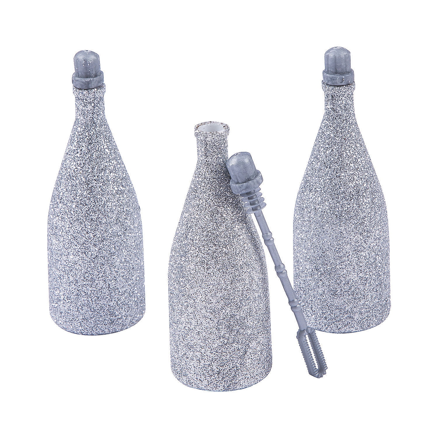 Silver Glitter Bubble Bottles 12Pc - Party Favors - 12 Pieces - Walmart.com