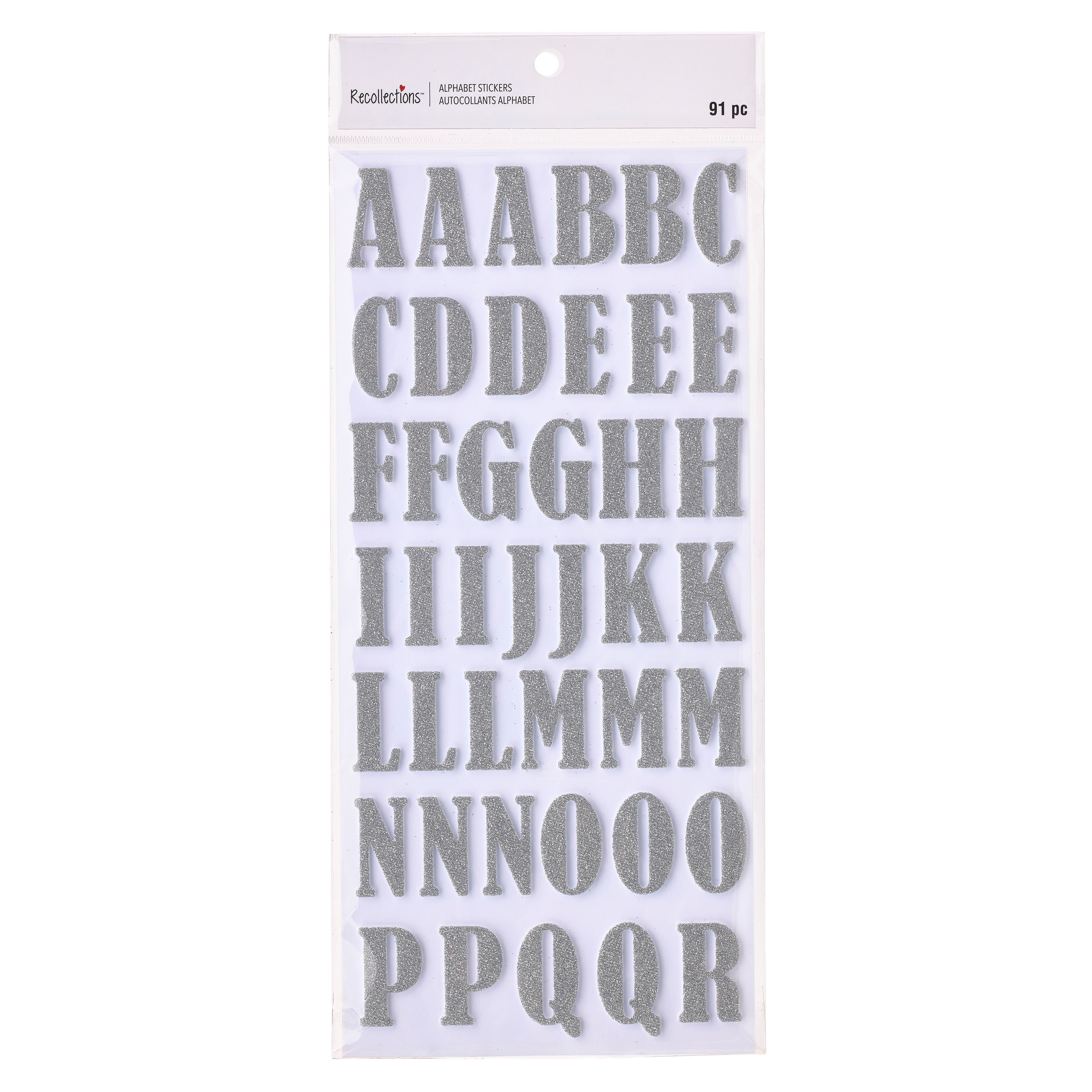 Silver Glitter Large Alphabet Stickers by Recollections™ - Walmart.com
