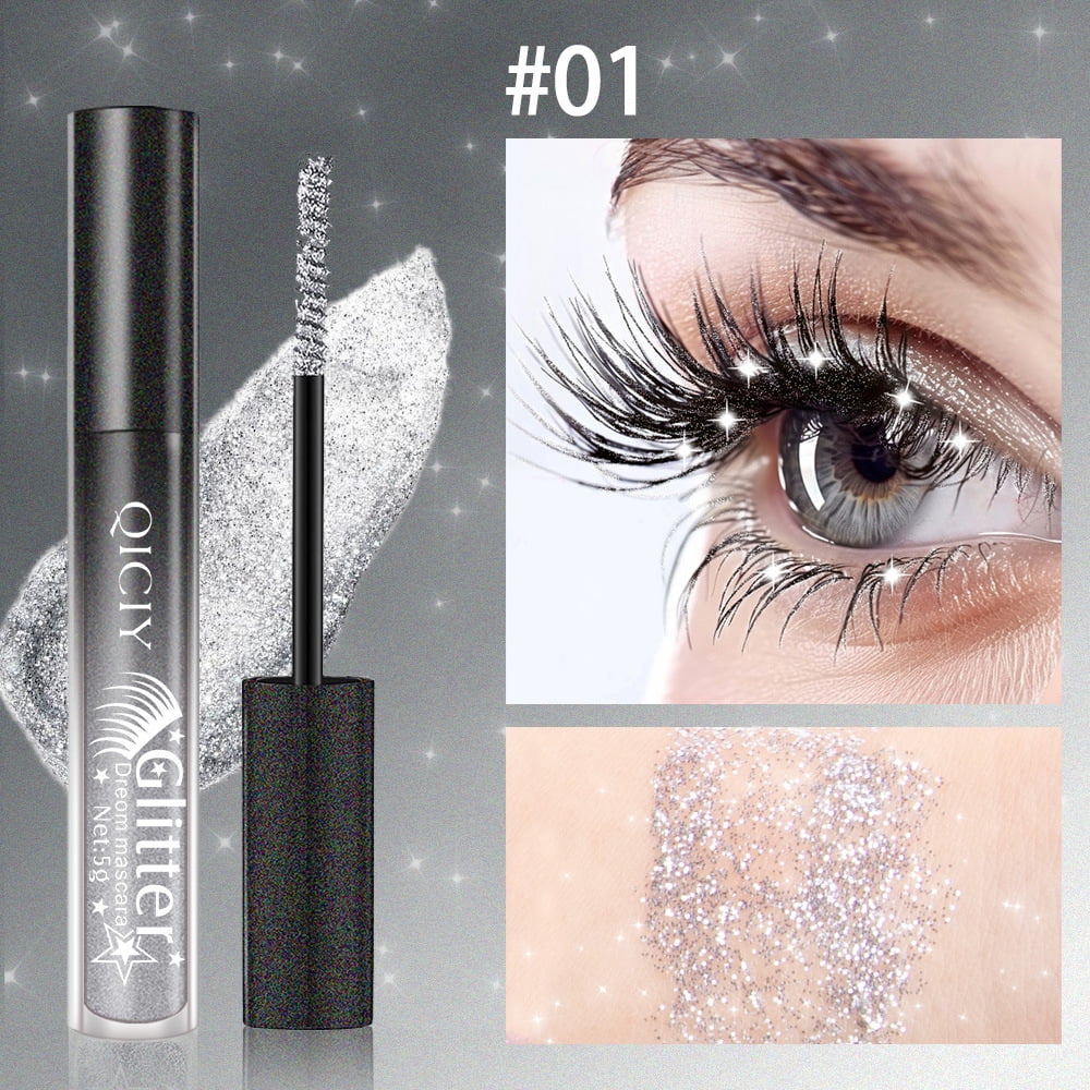 Silver Glitter Mascara, Sparkle Diamond Colored Mascara, Multi-Use ...