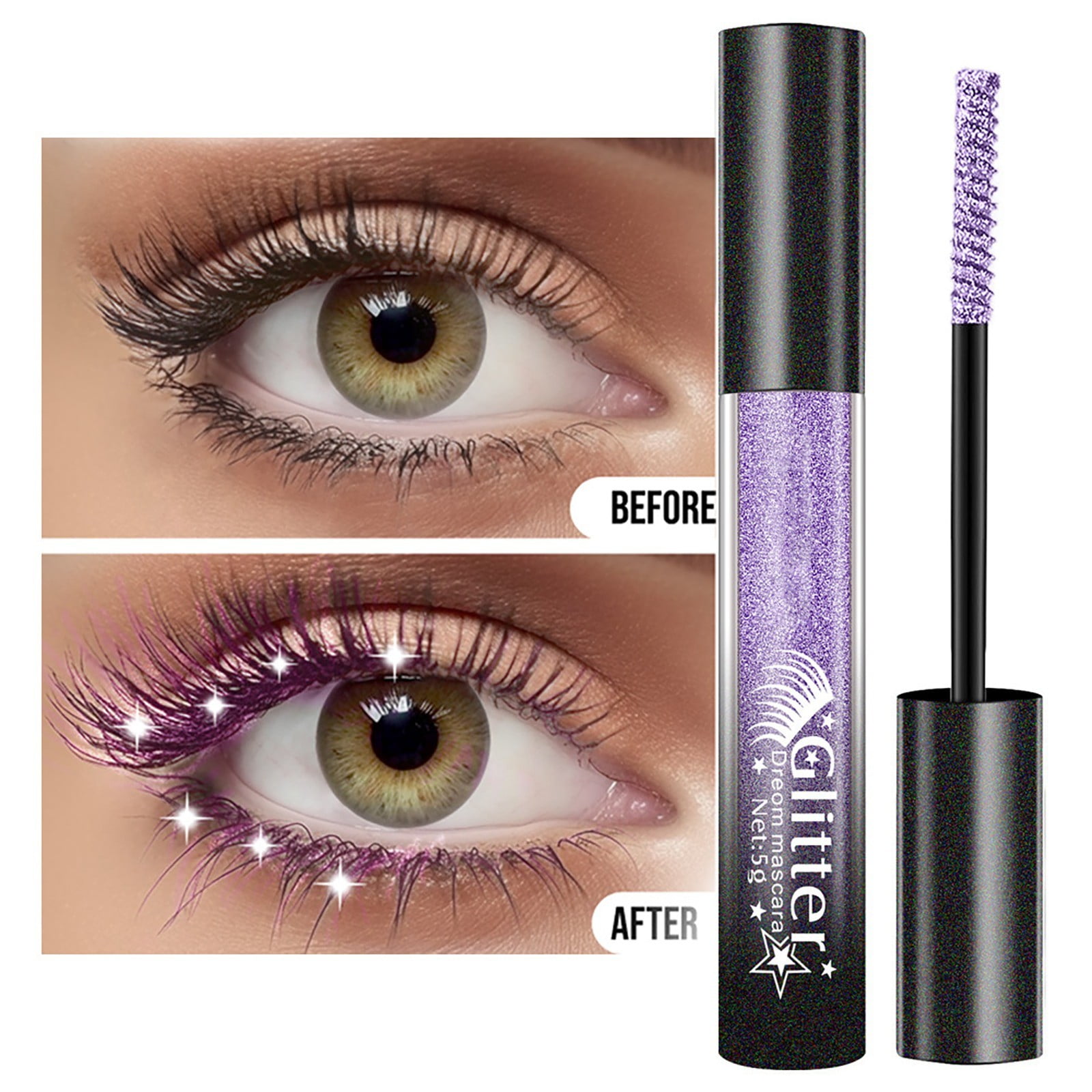Silver Glitter Mascara, Sparkle Diamond Colored Mascara, Multi-Use ...