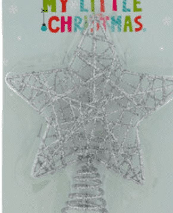 Silver Glitter Star Mini Tree Topper Tree Trimming Decoration Home ...