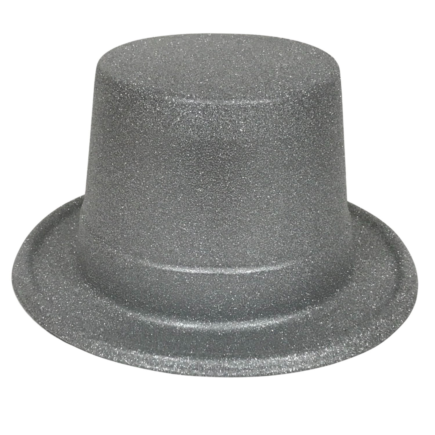 Silver Glittered Top Hat (Each) - Walmart.com