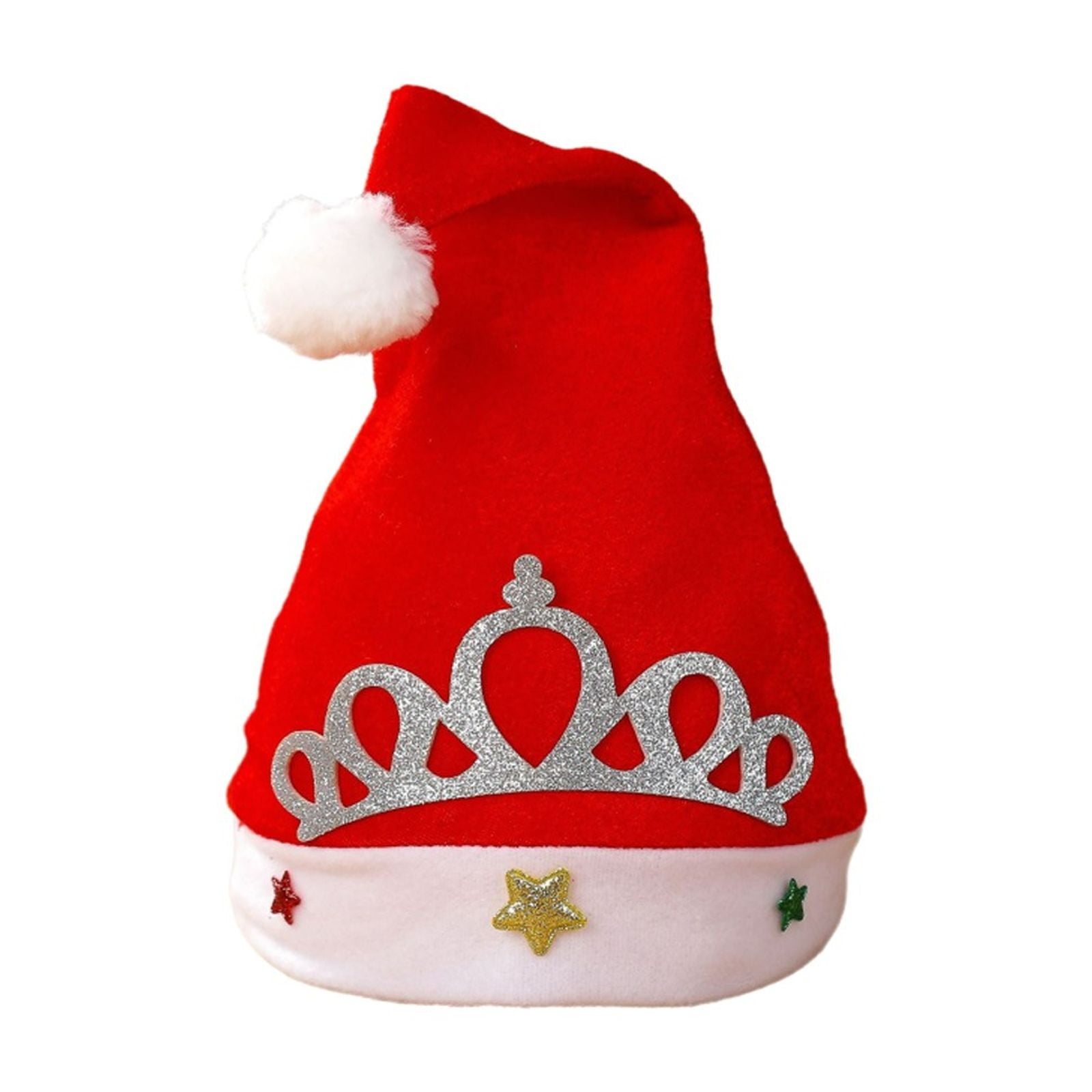 Silver Golden Velvet Crown Christmas Hat For Holiday Party Decoration ...