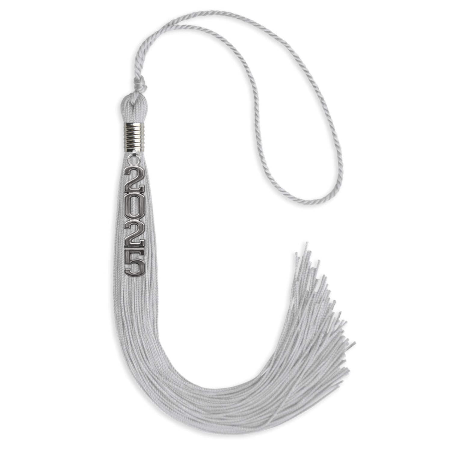 Endea Graduation Silver Graduation Tassel with Silver Stacked Date Drop ...