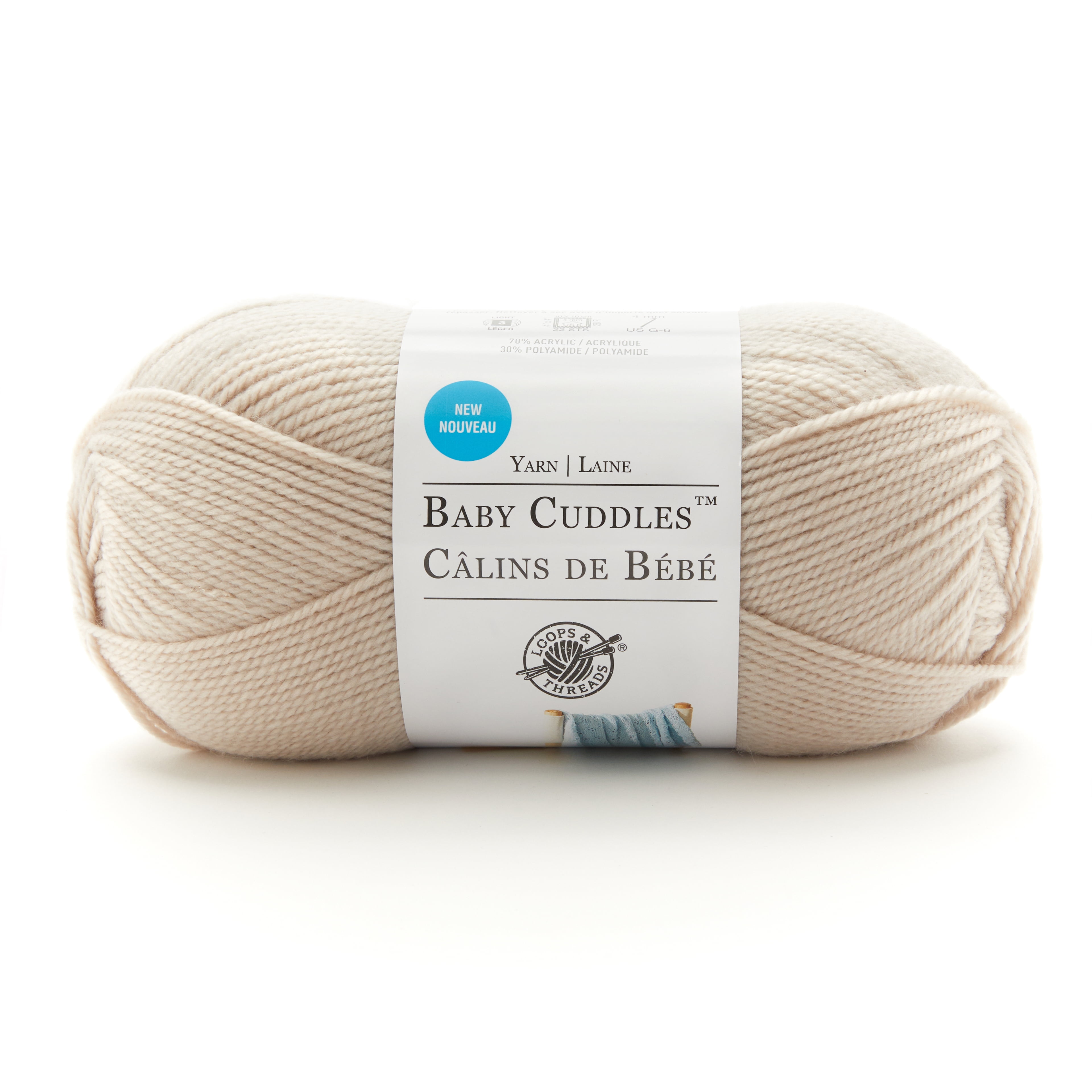Silver Gray Baby Cuddles Yarn by Loops & Threads – Light Weight Yarn ...