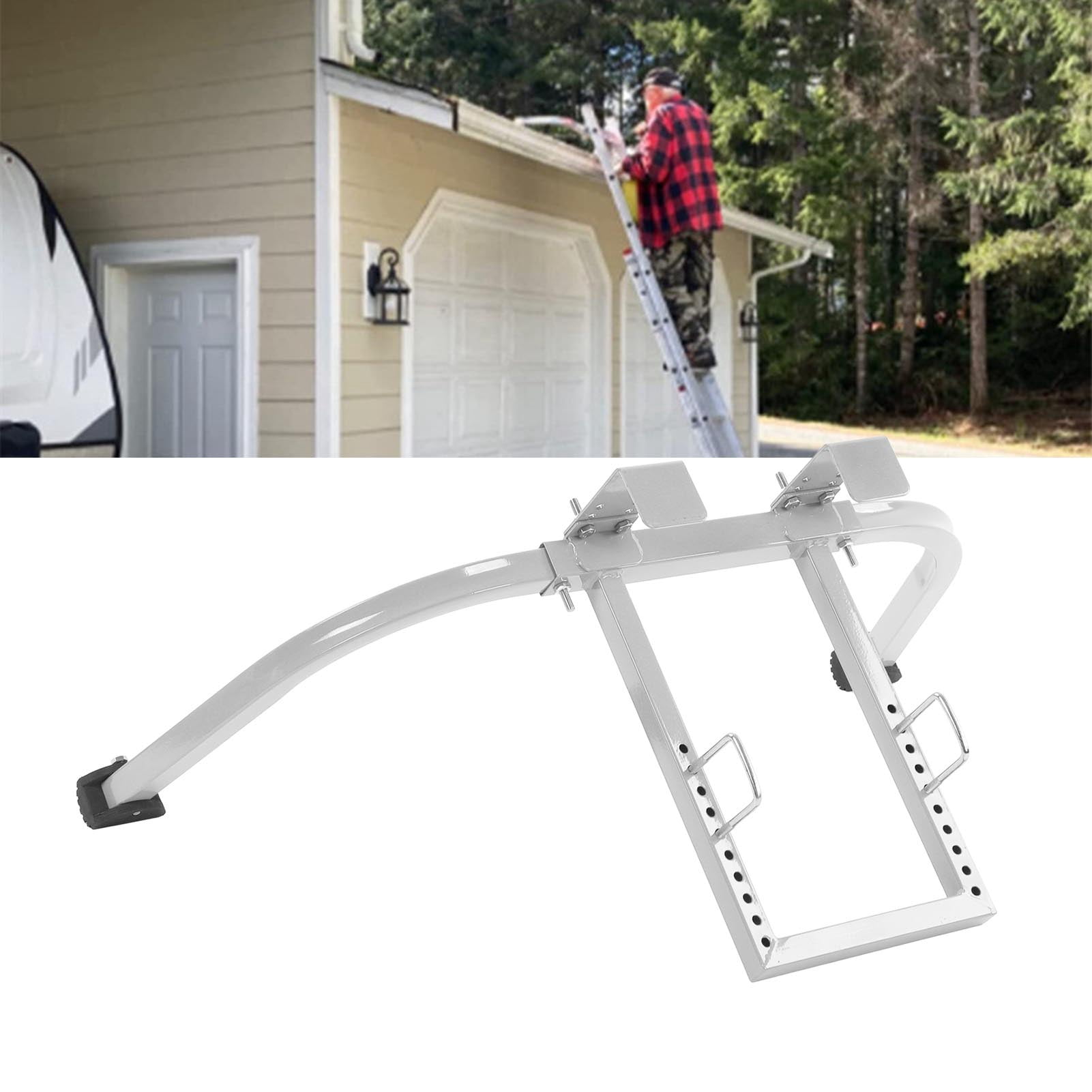 Silver Gray Ladder Roof Hook Stabilizer – Steel Wing Span Standoff for ...