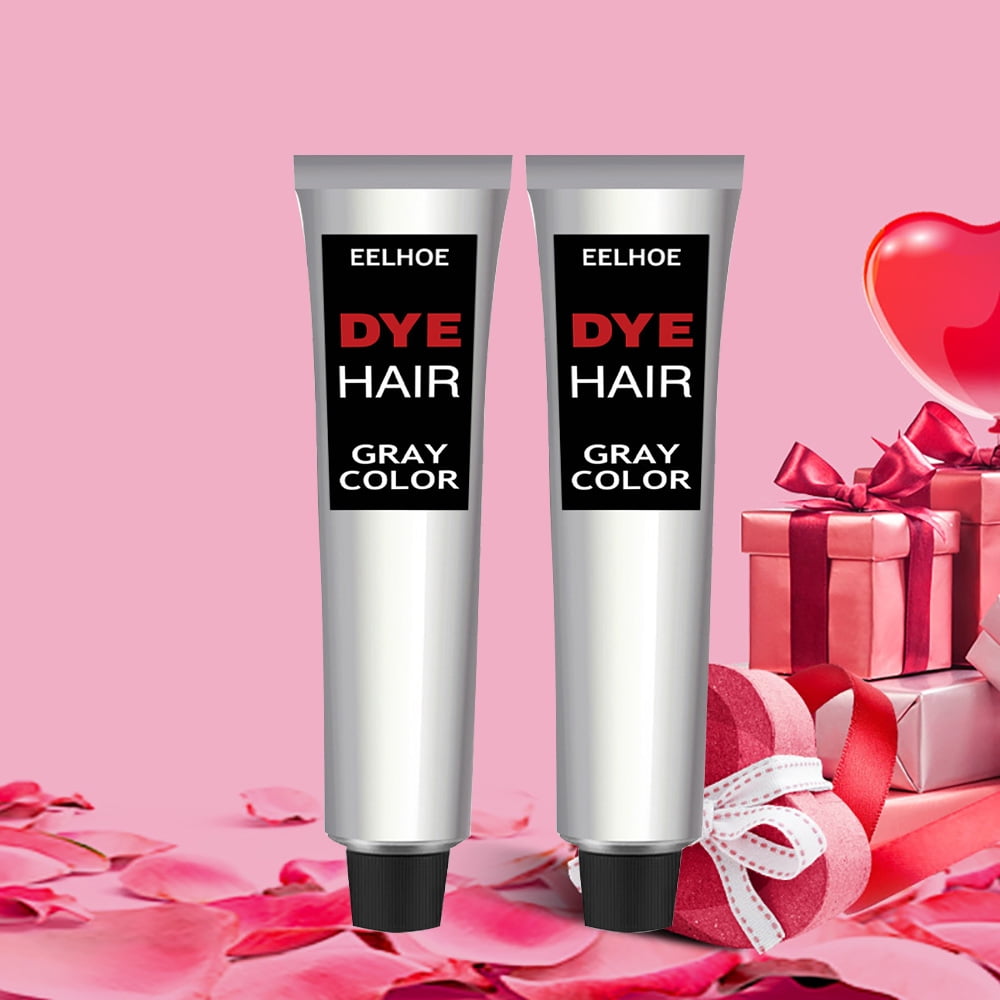 Silver Gray Natural Hair Dye Cream, Fashion Permanent Hair Dye Light ...