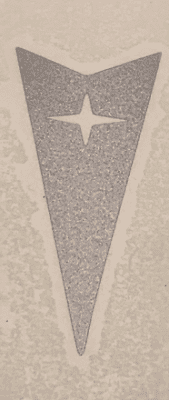 Silver-Grey Black Front Arrowhead Emblem Overlay Decal 2004-2006 ...