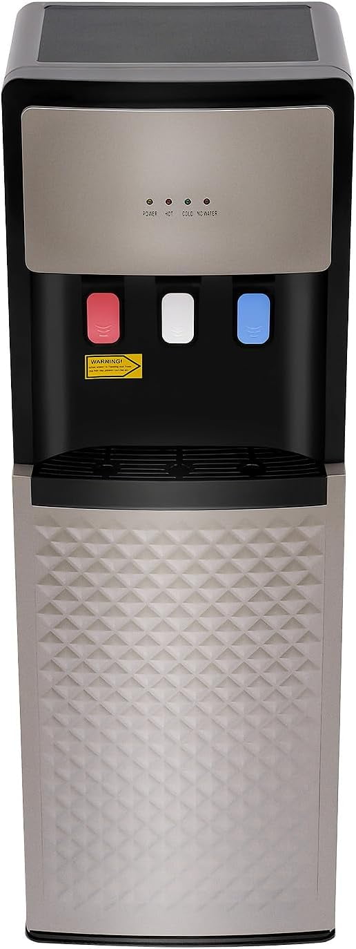 Silver Grey Bottom Loading Water Dispenser for 5 Gallon Bottle, Hot ...