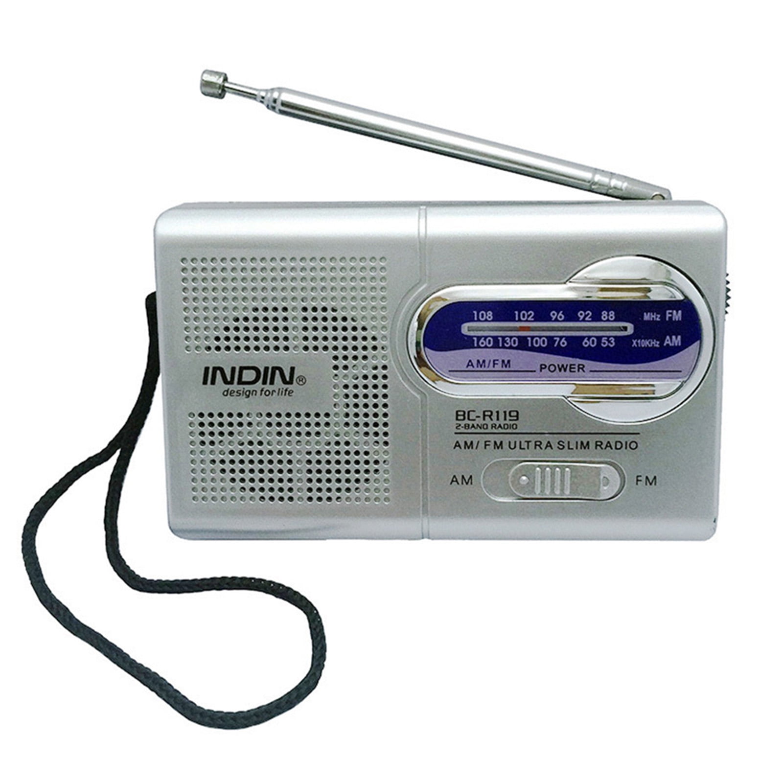 Radio set,Receiver A 3.5mm Silver Bc-r119 Am/ Dual Portable Player ...