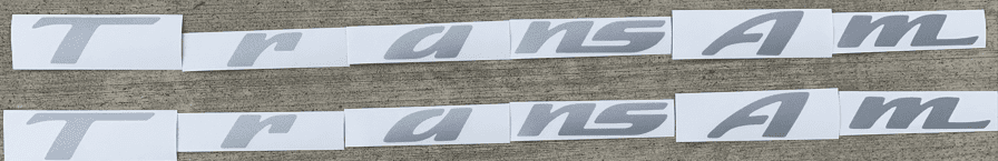 Silver-Grey Trans AM Fender Overlay Decal Set 1993-2003 Pontiac ...