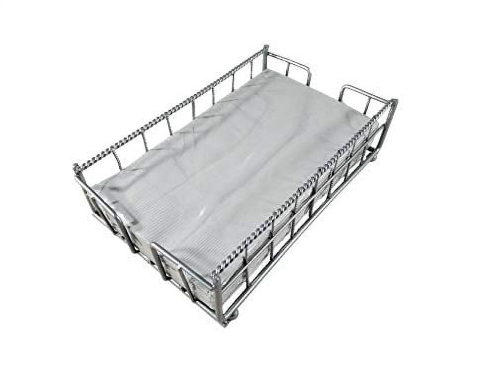 Silver Guest Towel Napkin Holder Caddy and Everyday Bathroom Guest ...