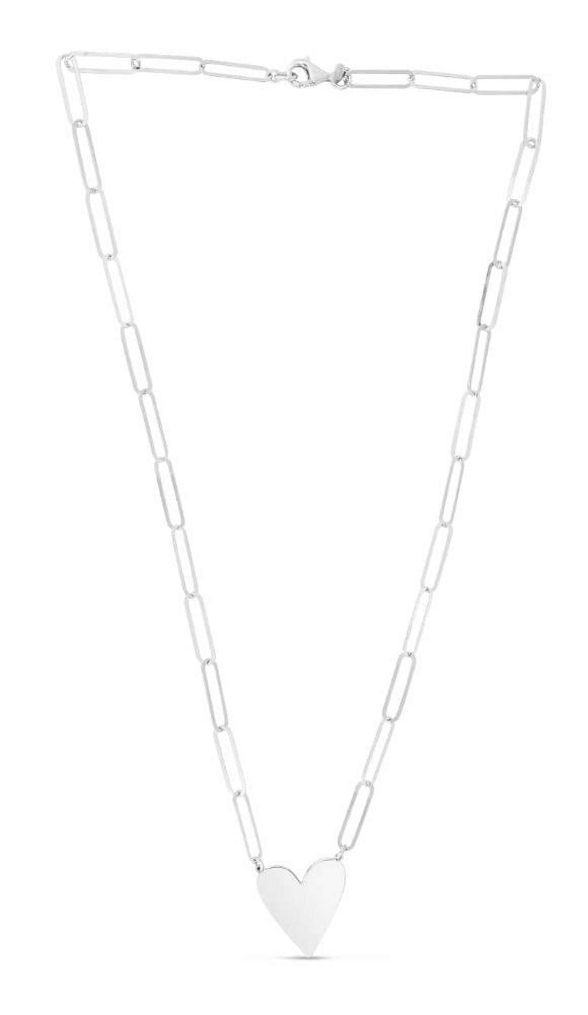 Silver Heart Link Necklace - Walmart.com