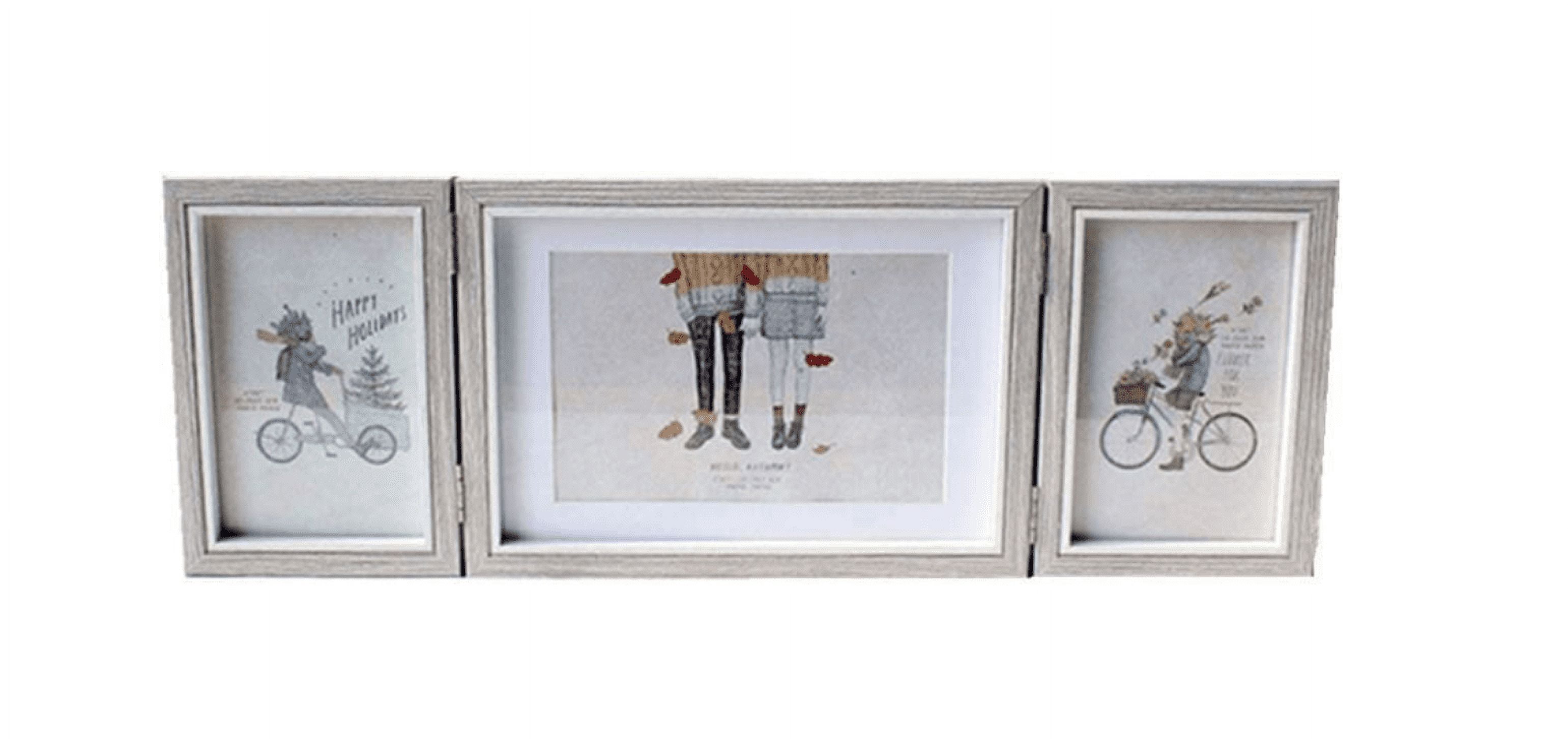 Rikyo 4x6 inch Vertical and 5x7 inch Horizontal Grayish White Hinged ...