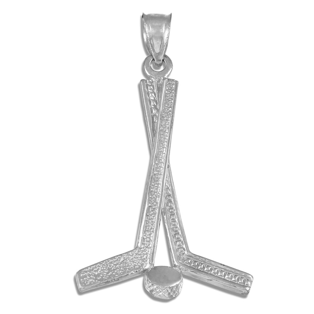 Silver Hockey Sticks Sports Pendant Necklace, Pendant - Walmart.com