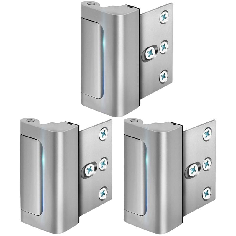 【Silver】Home Security Door Lock with 8 Screws, Childproof Door ...