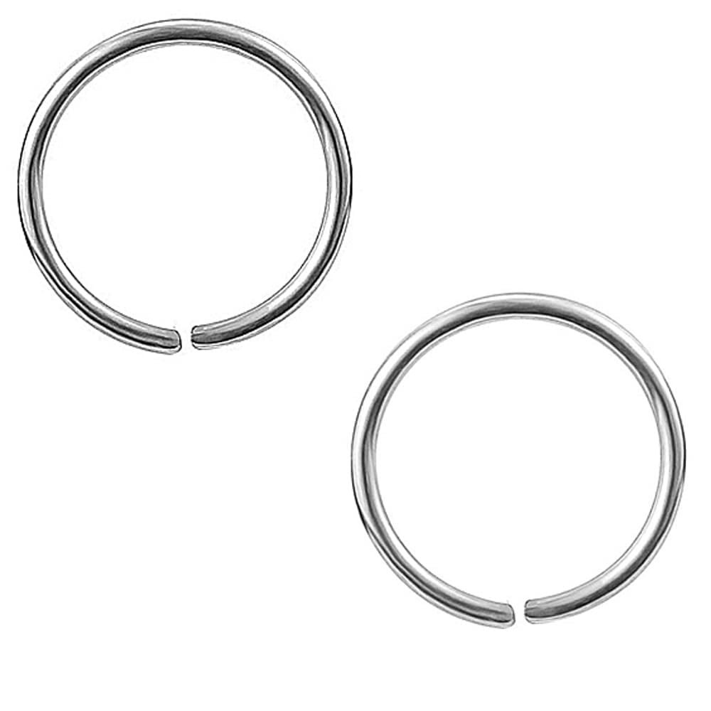 Silver Hoop Earrings Cartilage Nose Septum Ear Helix Tragus Multiple ...
