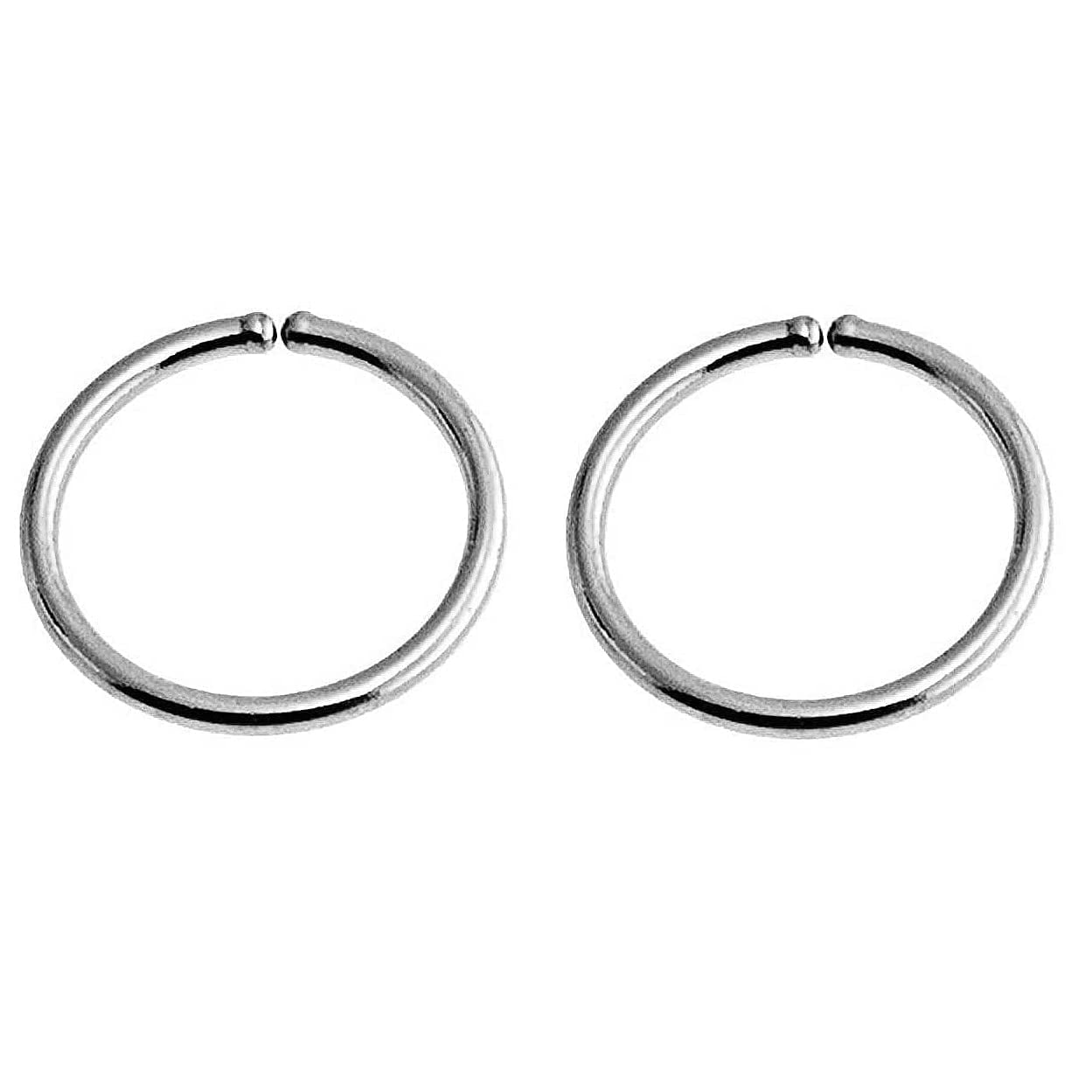 Silver Hoop Earrings Cartilage Nose Septum Ear Helix Tragus Multiple ...