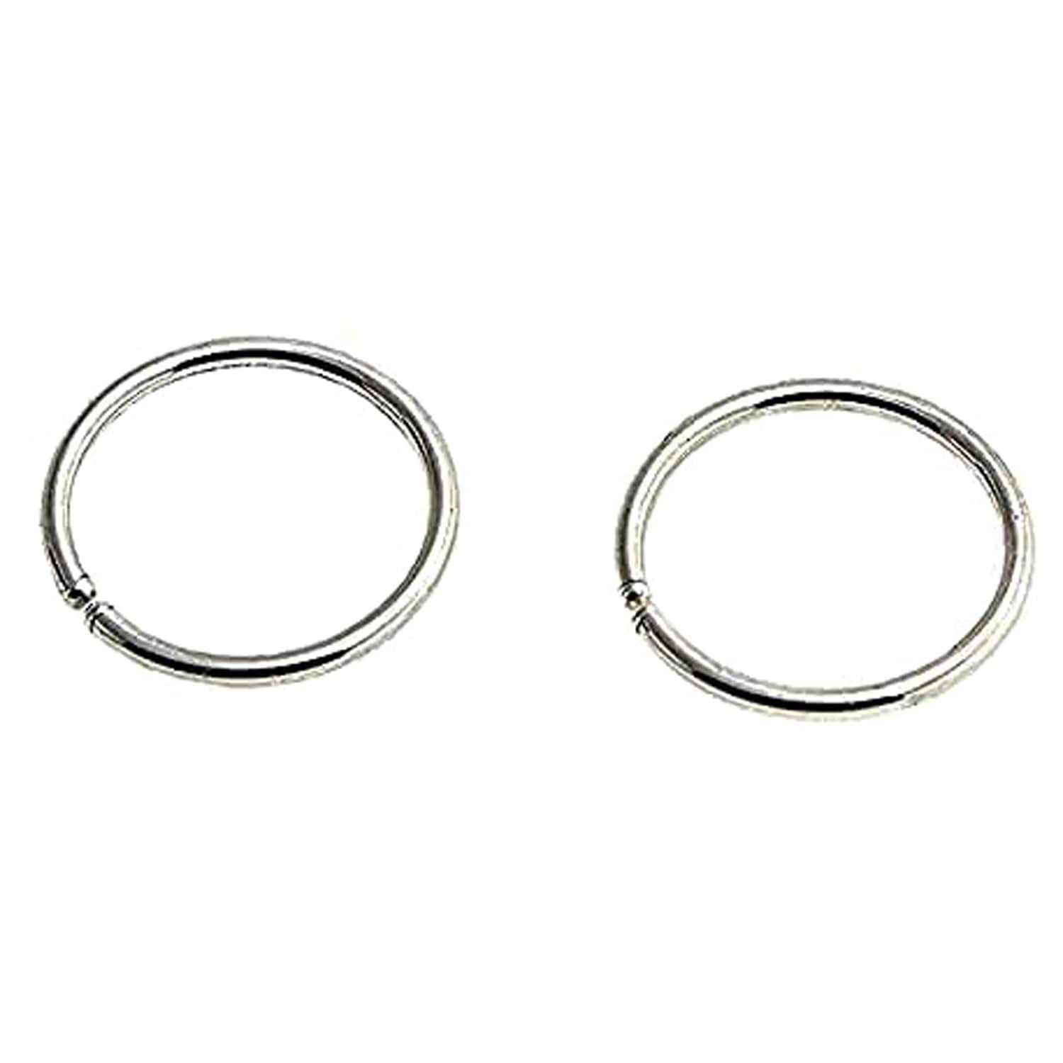 Silver Hoop Earrings Cartilage Nose Septum Ear Helix Tragus Multiple ...
