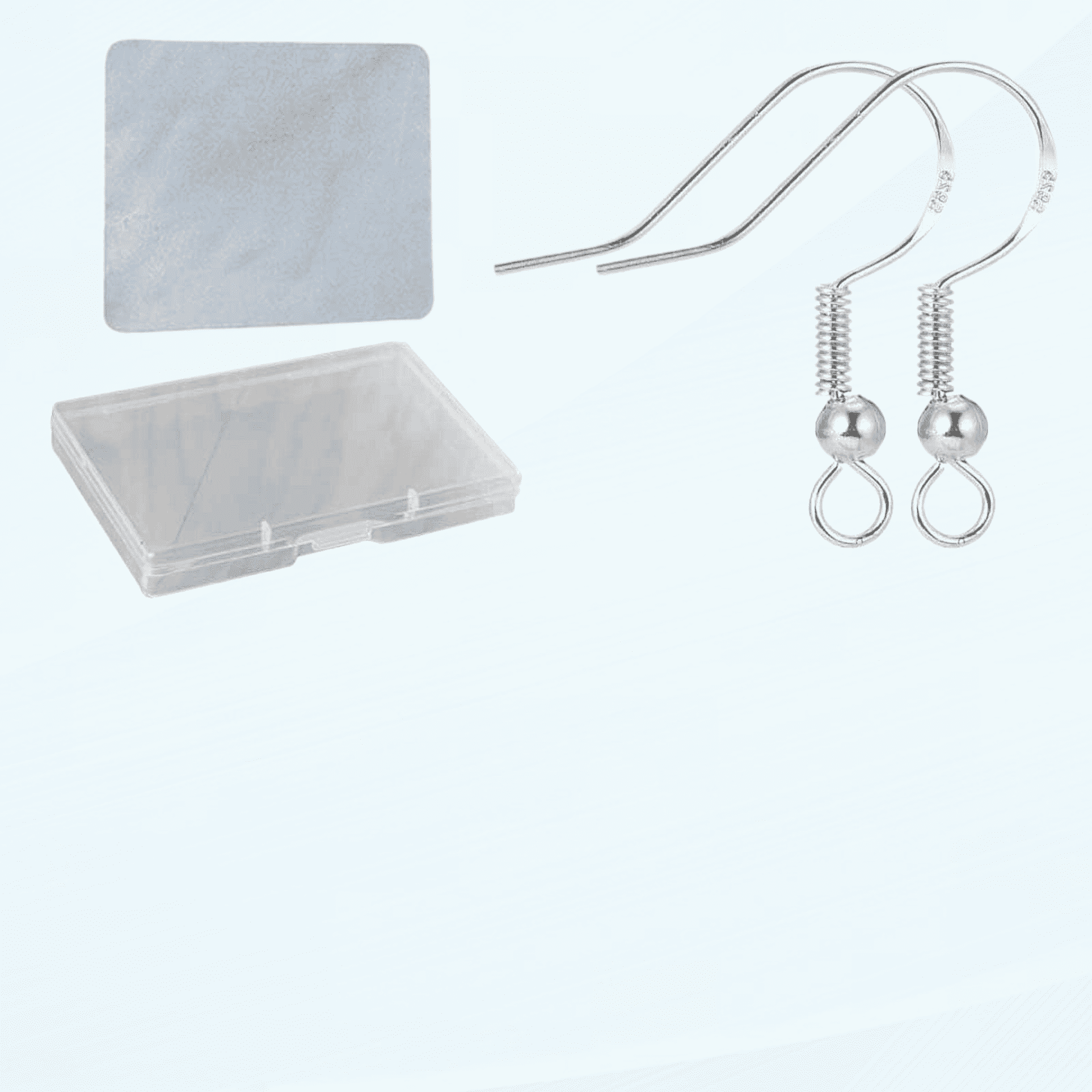 Silver Hypo-allergenic Earring Hooks - 120 Pcs /60 Pairs S925 Sterling ...