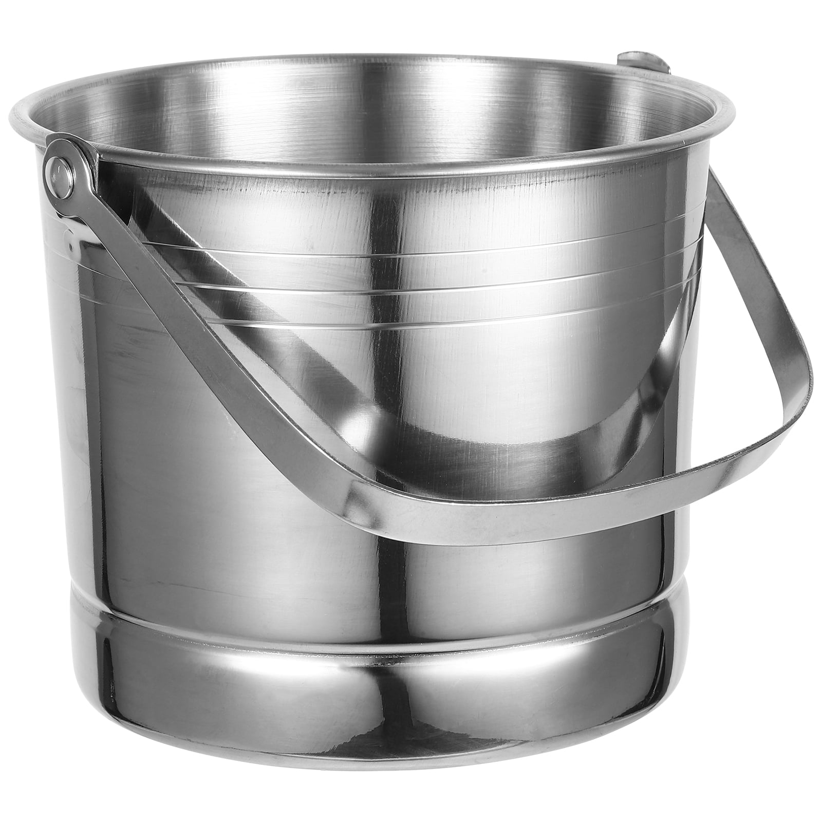 Stainless Steel Ice Bucket Cube Small Silver Metal Wine Container Bar ...