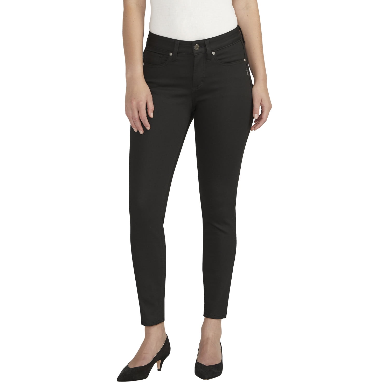 Silver Jeans Co. Women's Suki Mid Rise Curvy Fit Ankle Skinny Leg Jeans ...