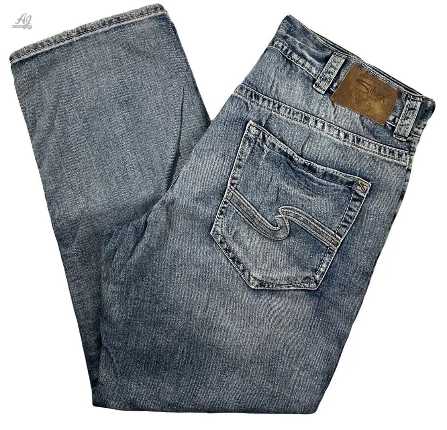 Silver Jeans Eddie Mid Rise Relaxed Tapered Mens Big Tall Jean 38 40 42 ...