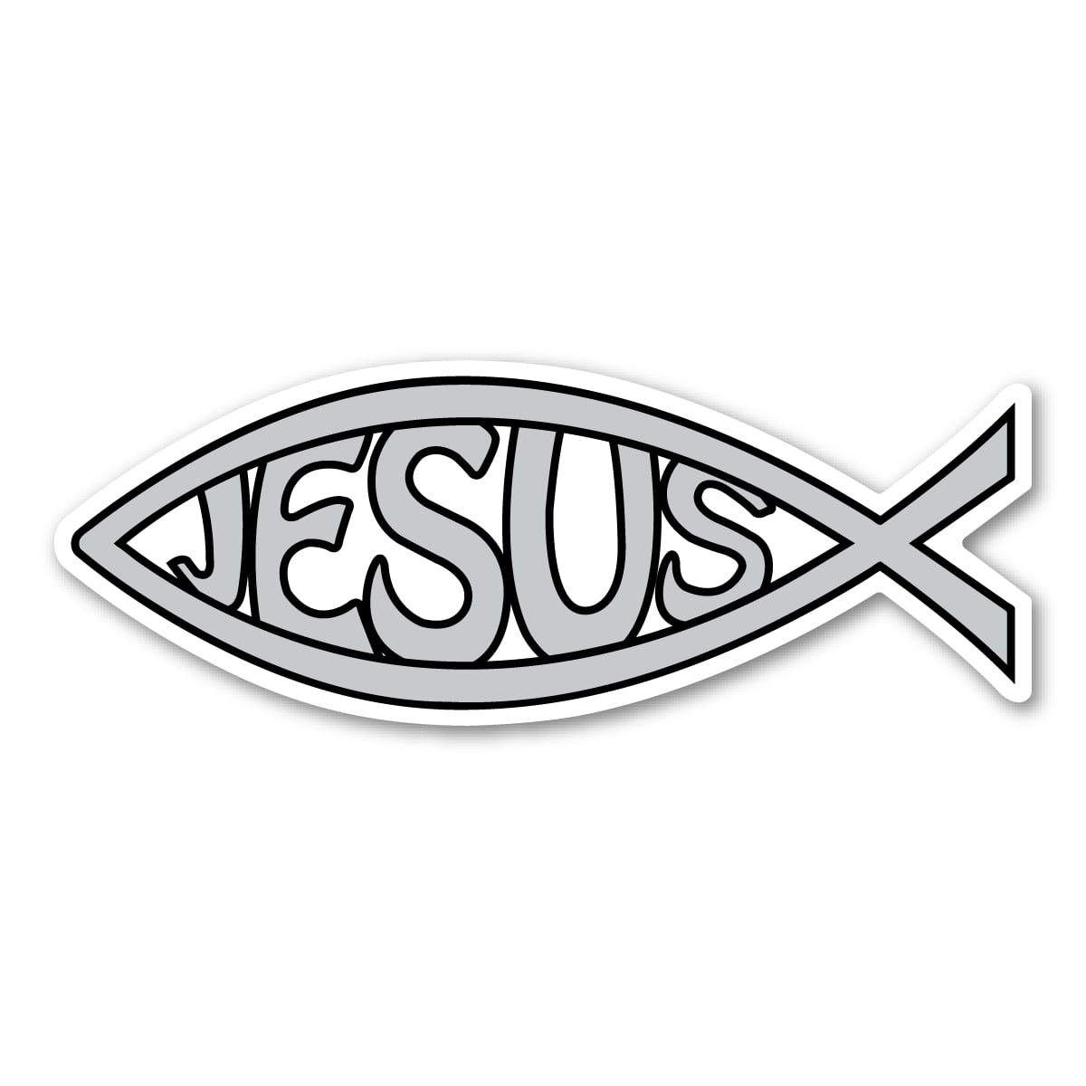 Silver Jesus Fish Mini Magnet - Walmart.com