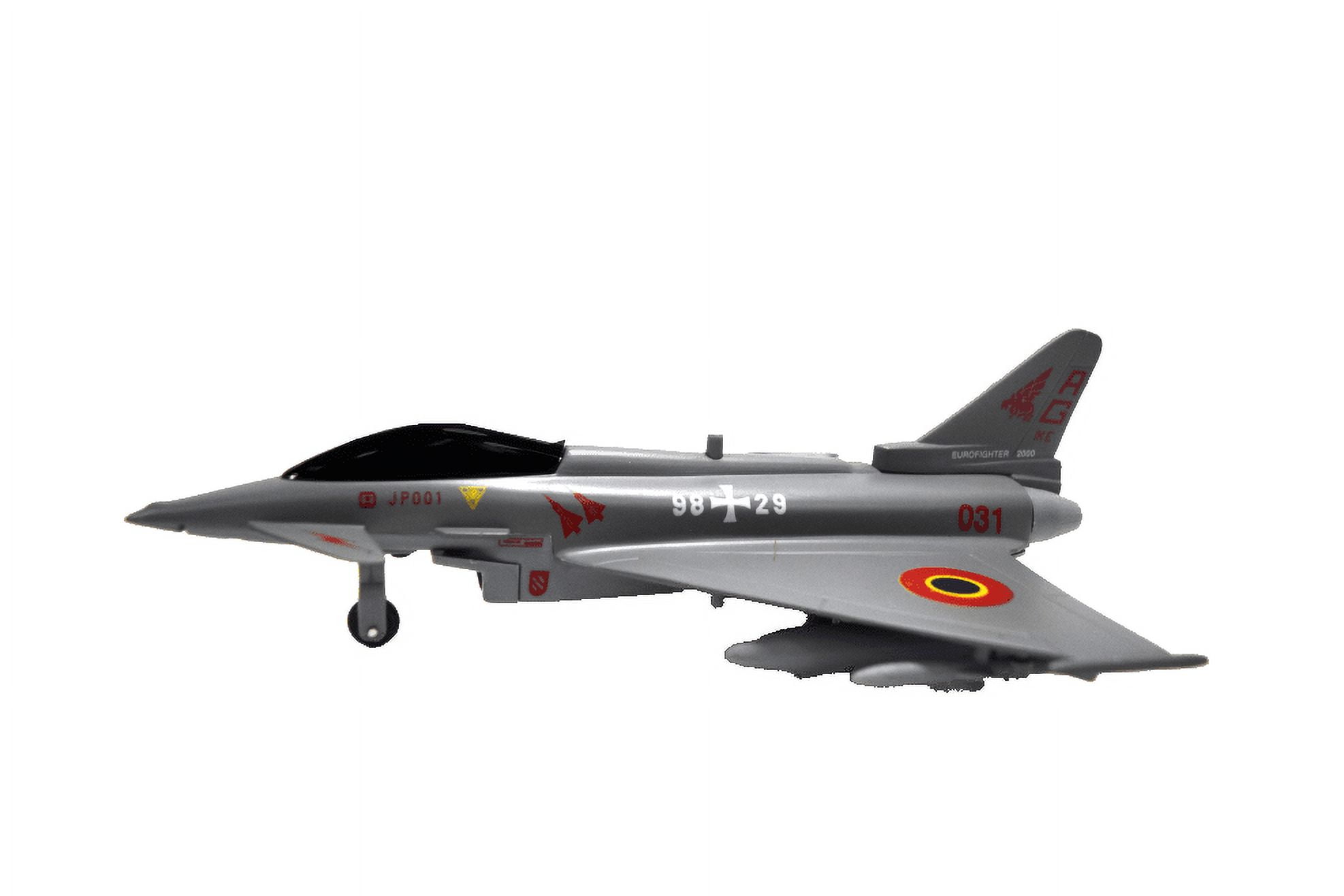Silver Jet Fighter Cast Metal European Pulled Back Action TOY SJF ...