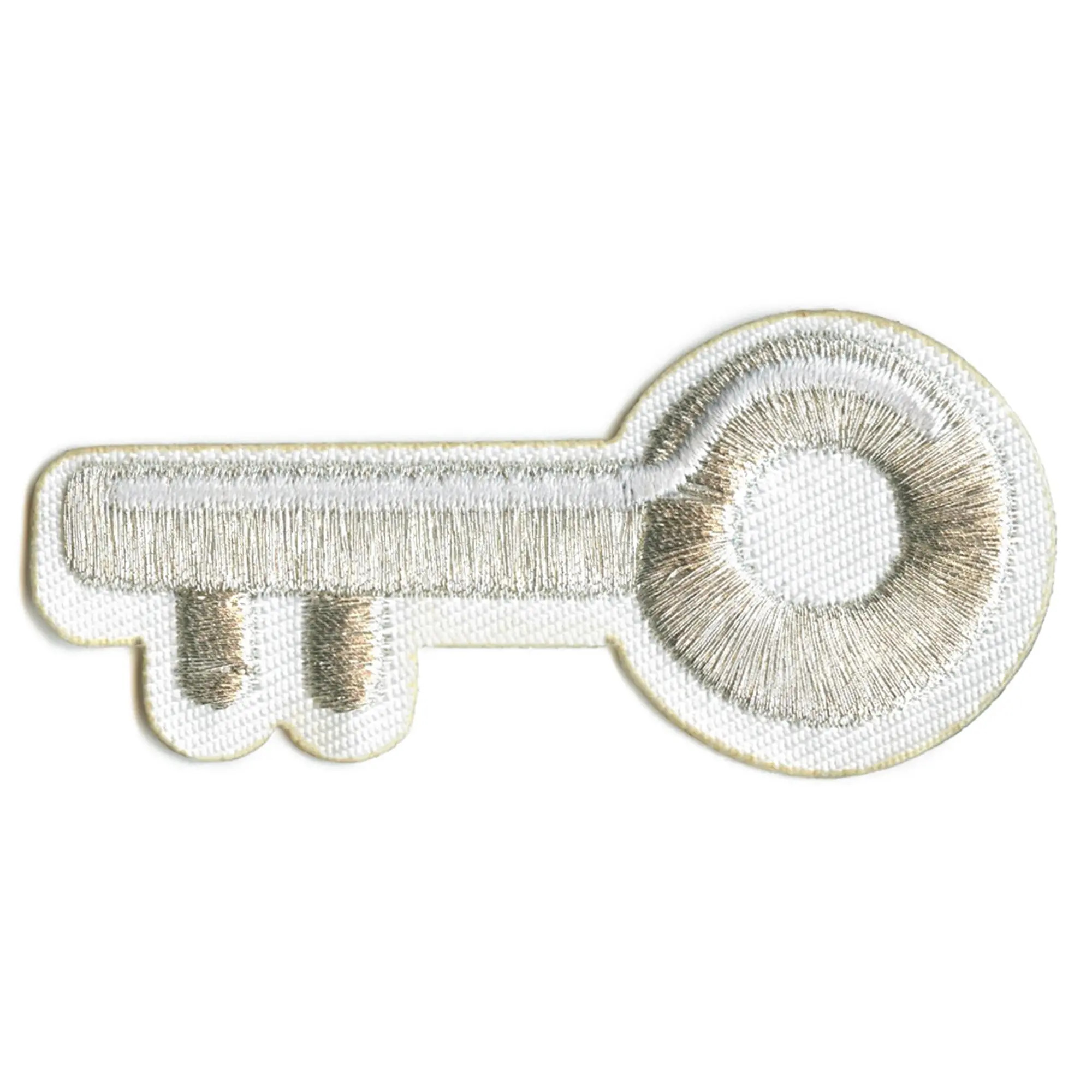 Silver Key Patch Emoji Keyboard Embroidered Iron On - Walmart.com
