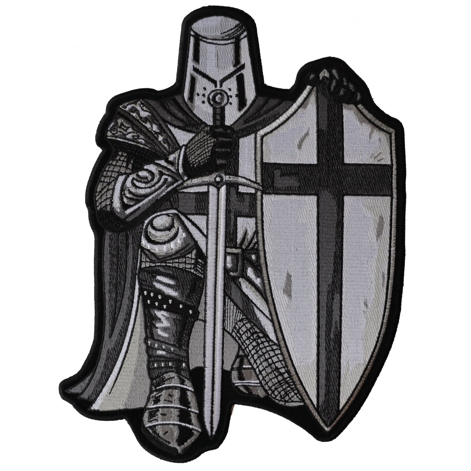 Silver Knight Christian Biker Patch for Jackets and Vests - Walmart.com