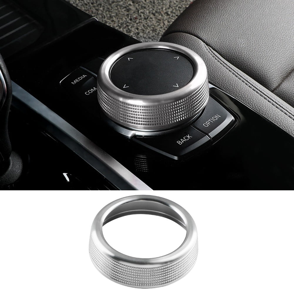 Silver Knob Cover Ring For Bmw 1 2 3 4 5 6 7 X 7-Button Multimedia ...