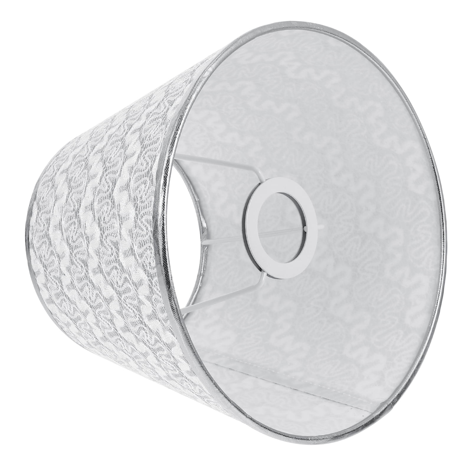 COSMOBETTY Lampshade Cloth Metal Silver 1Pack 9.6X7.3in For Living Room ...